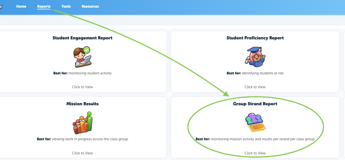 Group strand report