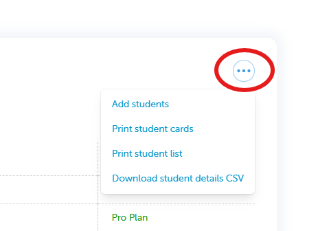 Manage Students - print student logins & QR codes